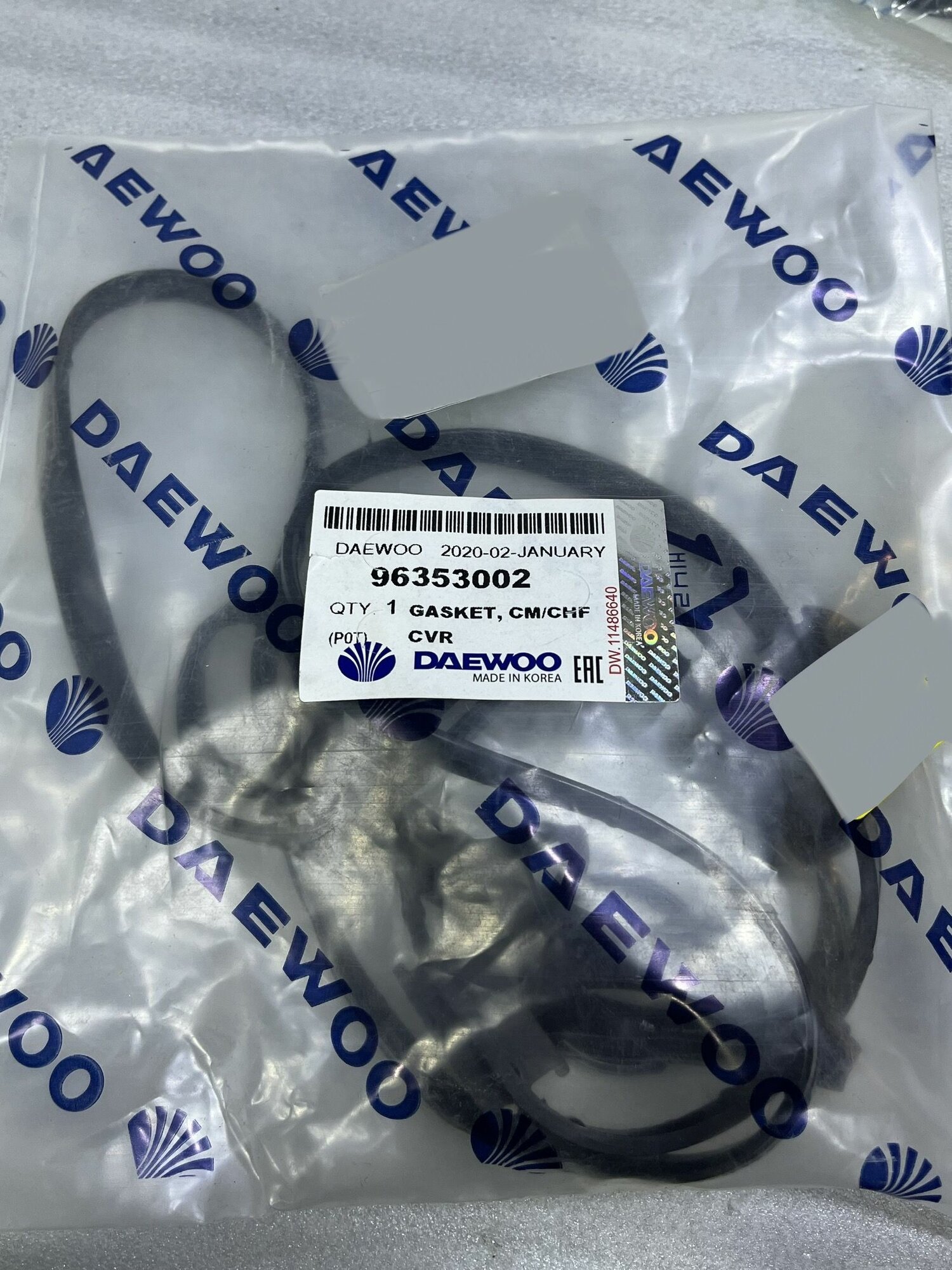 Прокладка клапанной крышки Daewoo арт. 96353002