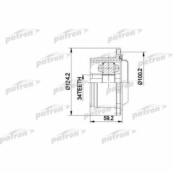 Ремкомплект шруса внутренний для автомобиля Audi Volkswagen, PATRON PCV5006 (1 шт.)
