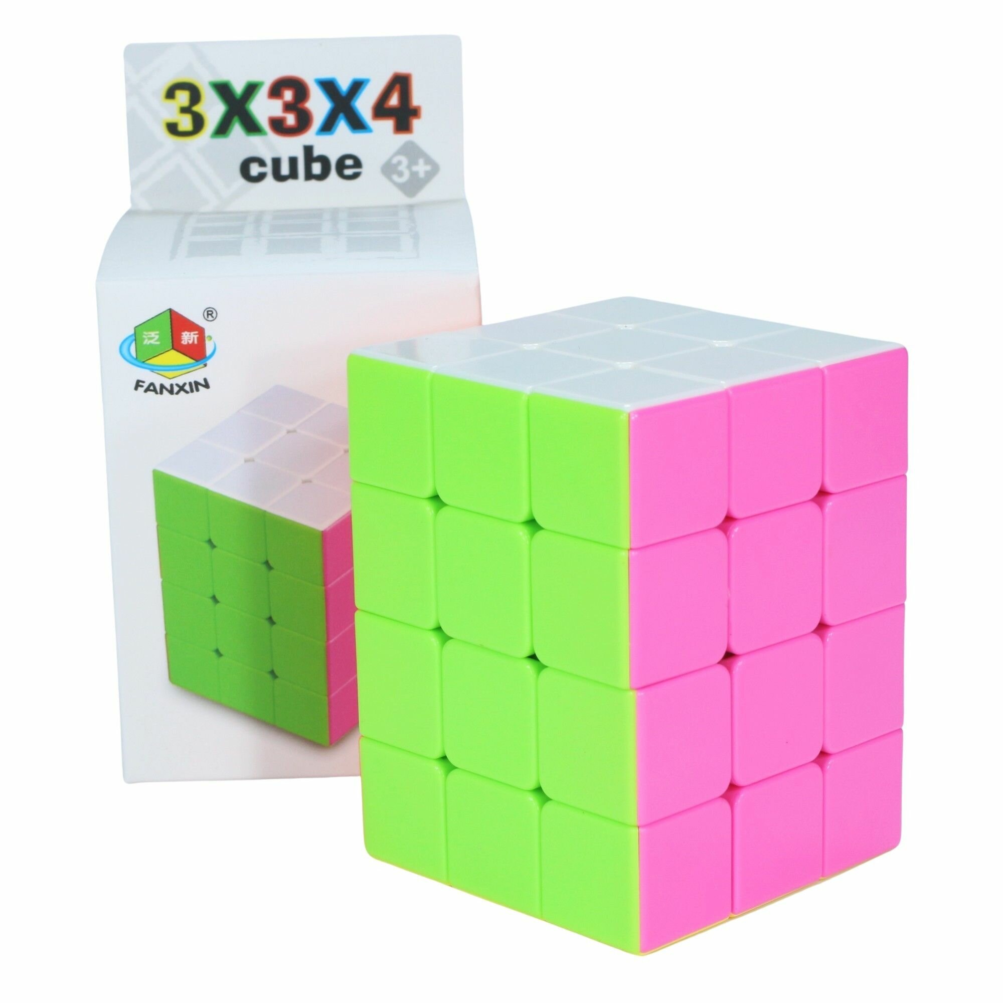 Головоломка кубоид Fanxin 3x3x4 cube, цветной пластик, без наклеек