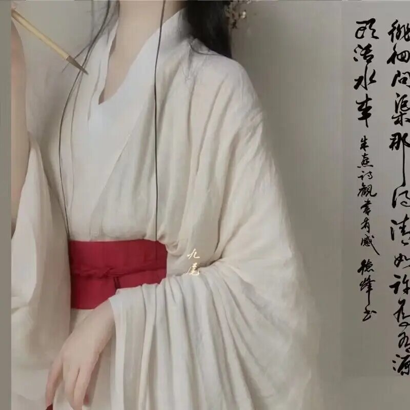 Женское платье Ханьфу зеленый и красный XTT-CH08 L height 165-170cm, Beige-white set