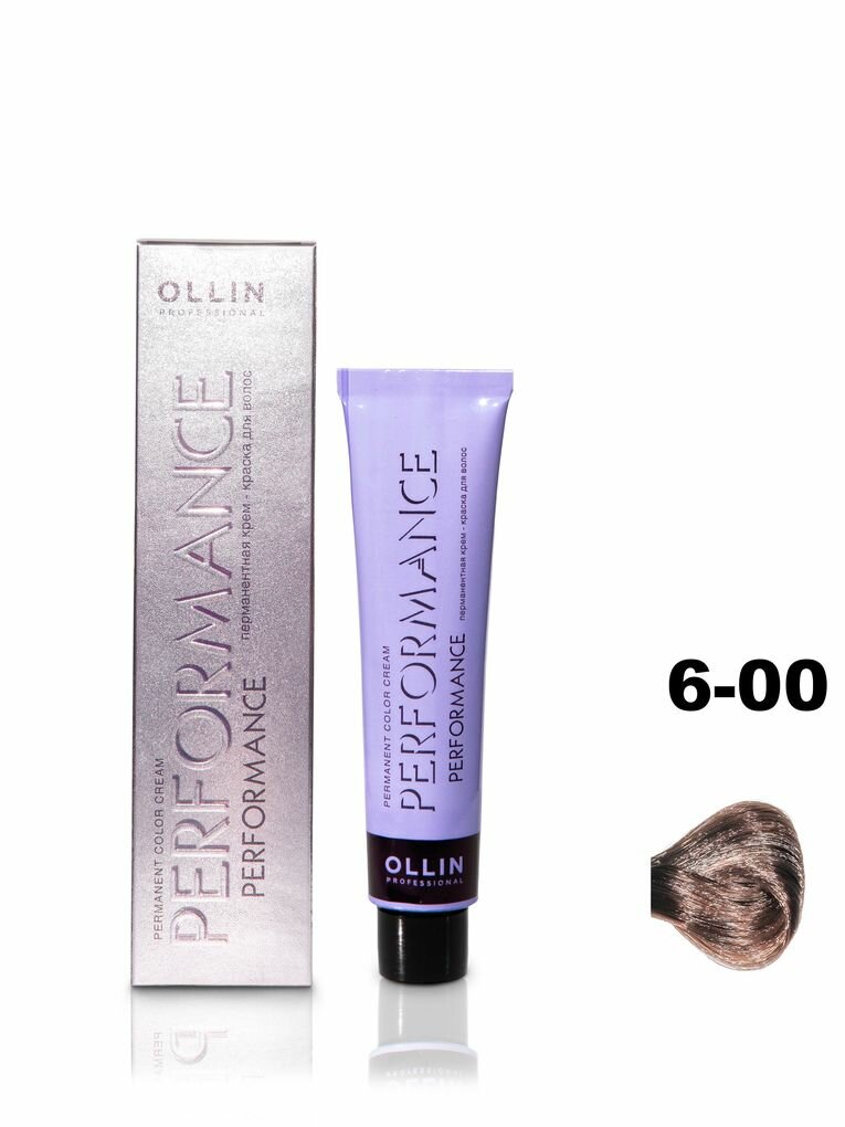 Ollin Performance крем-краска для волос 6/00 темно-русый глубокий 60мл