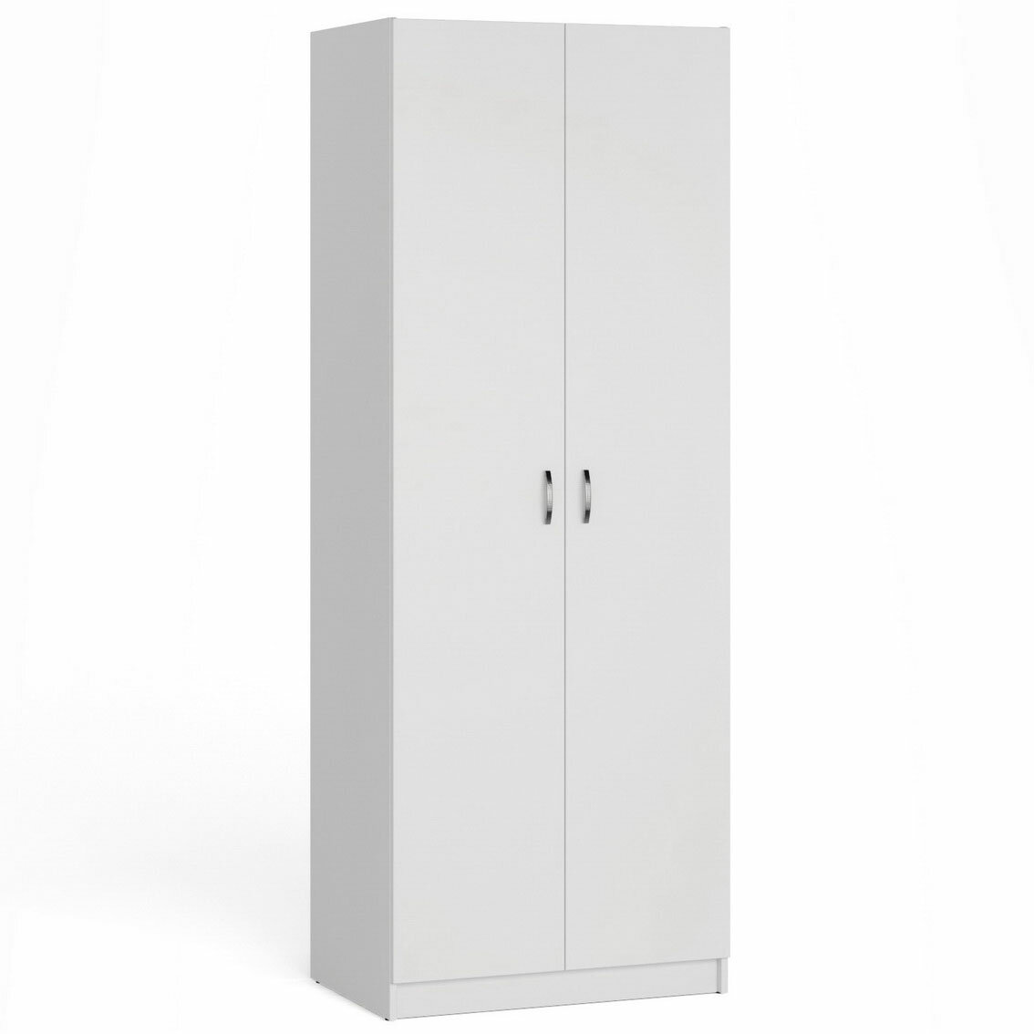 Шкаф двухдверный с полочками 800х537х2148 мм МагМебель В2 белый