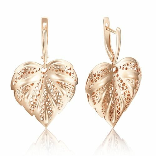 Серьги, красное золото, 585 проба