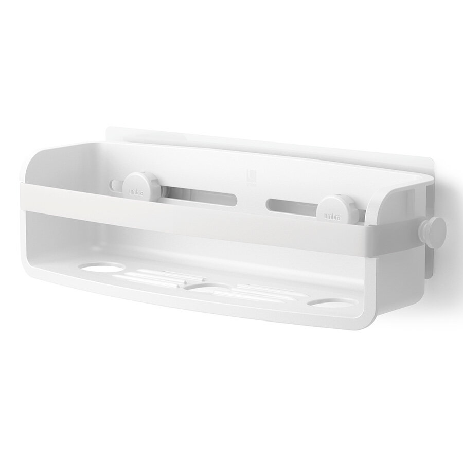 Органайзер полка для душа Flex Adhesive на присоске белый Umbra 1021300-660