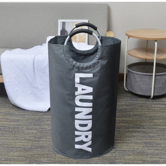 Корзина Homium для белья Base, 90 л, цвет темно-серый (basketbase01)