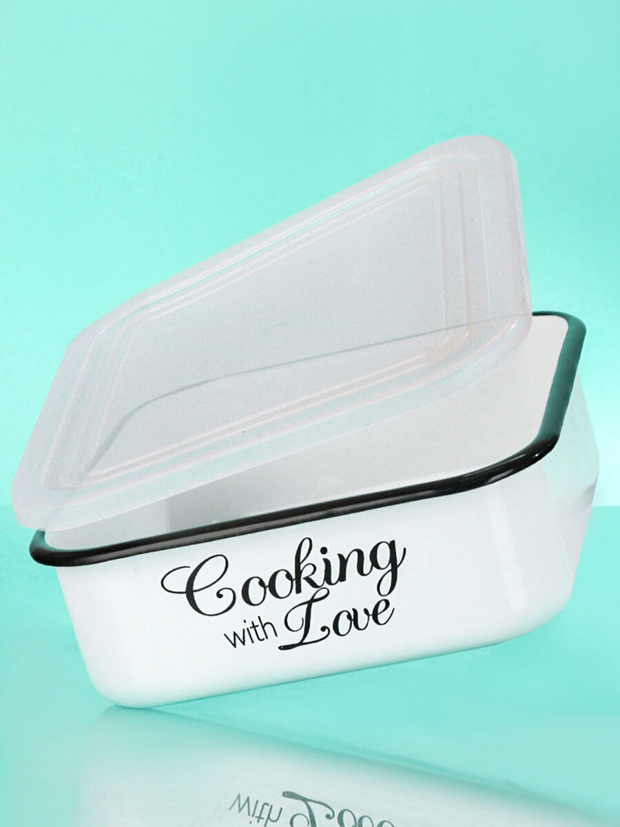 Форма эмалированная с крышкой для холодца 1 литра