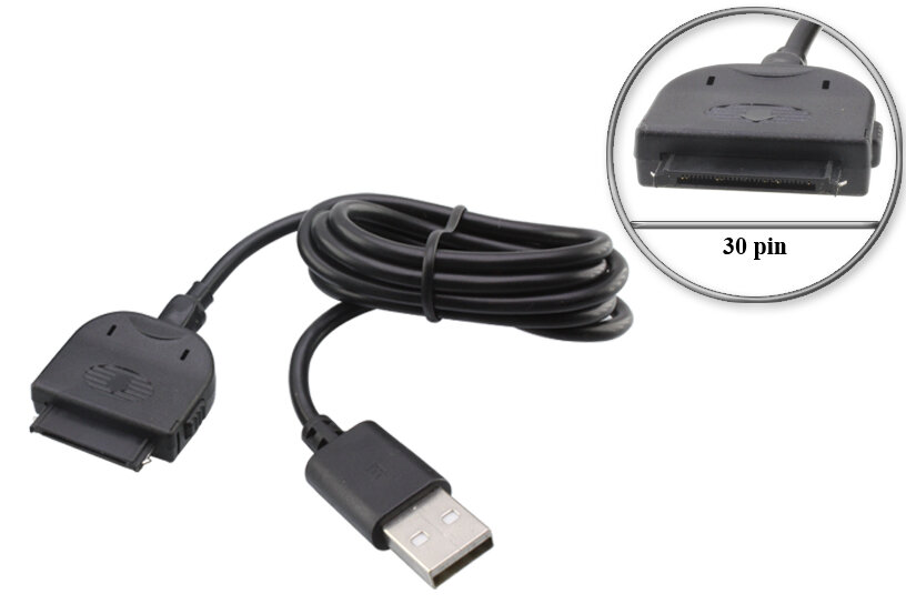Кабель USB (Data-кабель) для портативной, мобильной техники USB - 30pin, для планшета 3Q , DNS, черный, oem