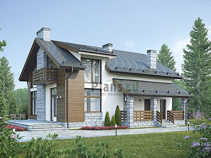 Проект дома Plans-90-57 (212 кв. м, каркас)