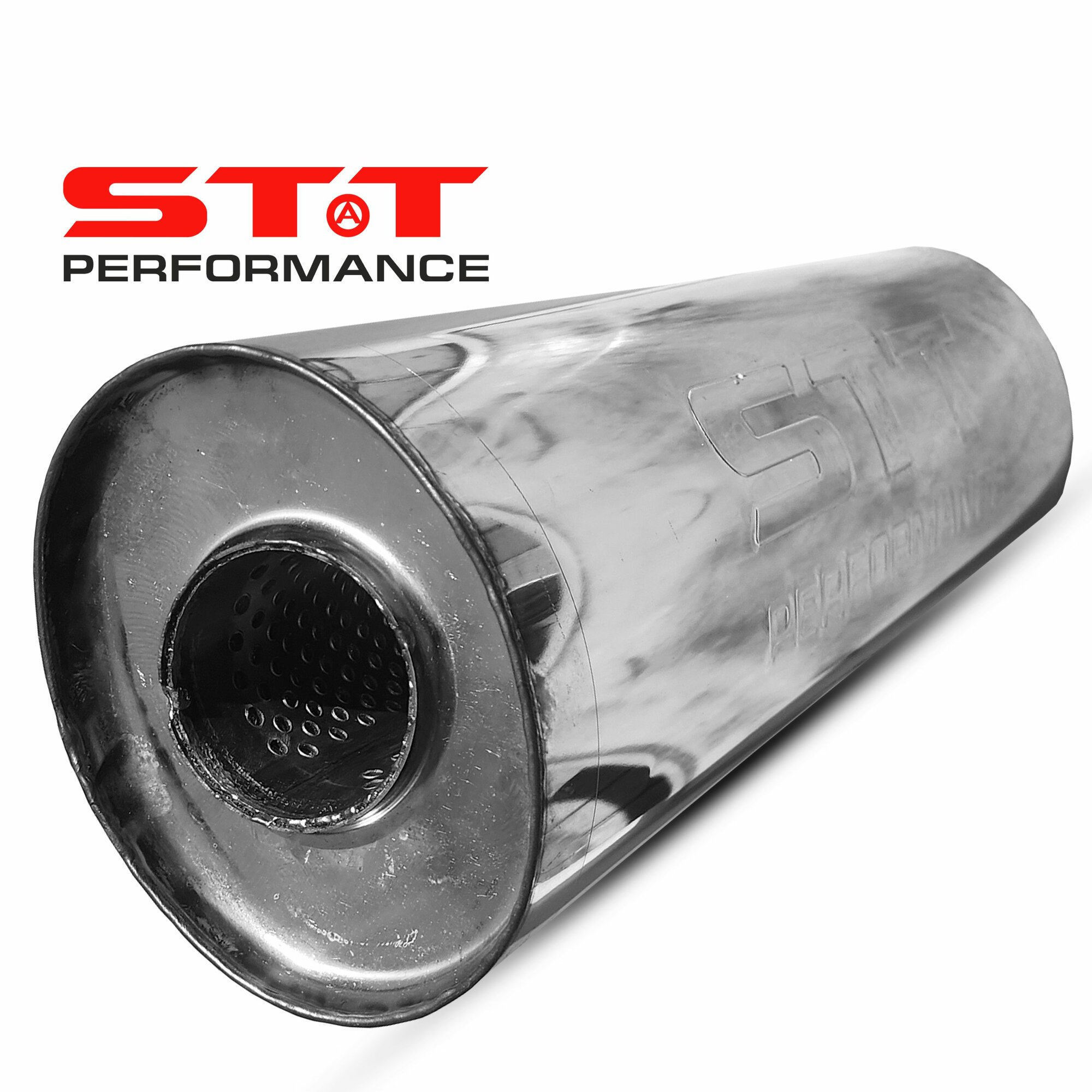 Глушитель STT Perfomance 51мм универсальный прямоточный 500мм (нержавейка, круглый)