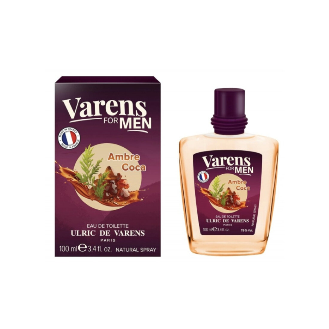 Ulric De Varens Мужской Varens for Men Ambre Coca Туалетная вода (edt) 100мл