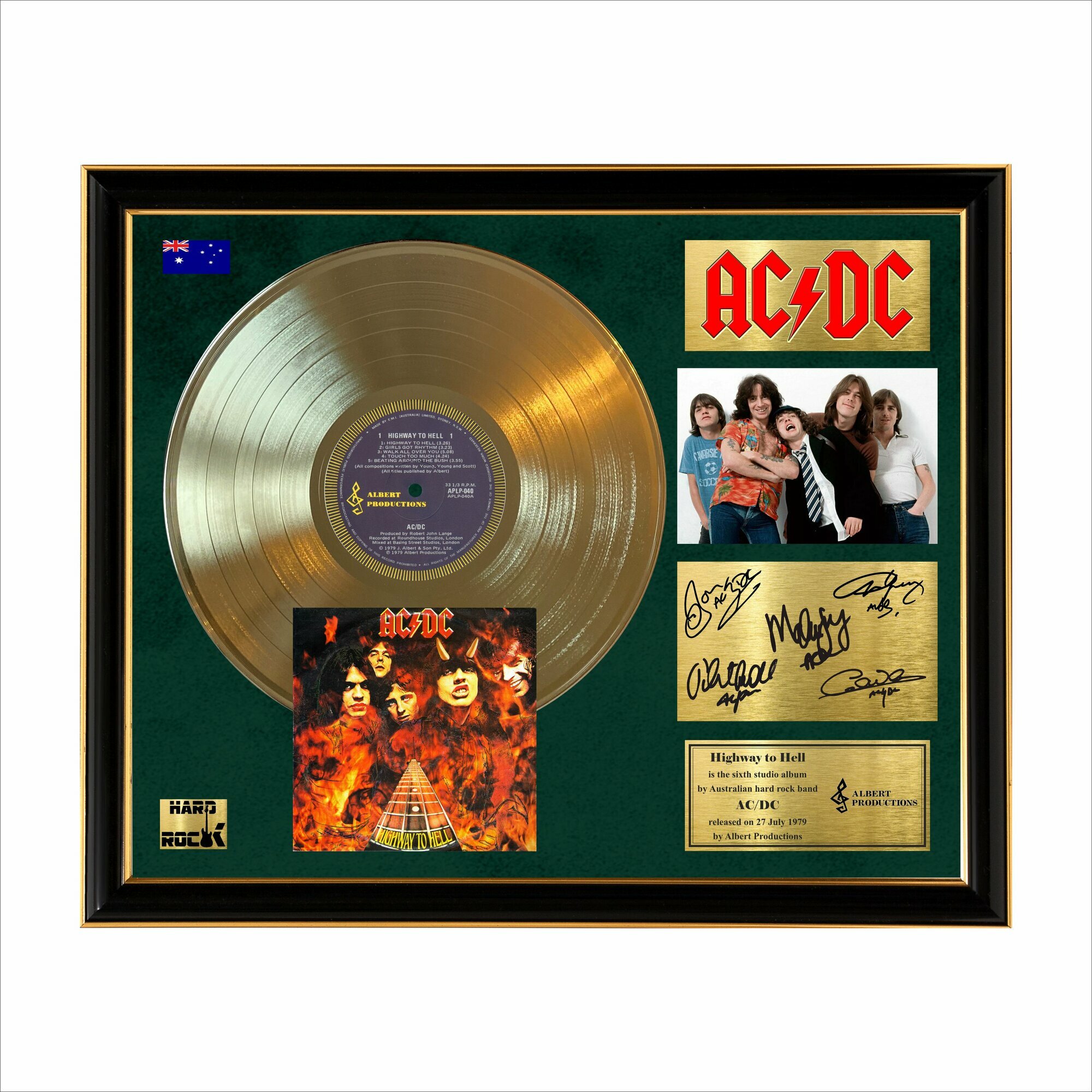 ACDC Золотой винил в рамке