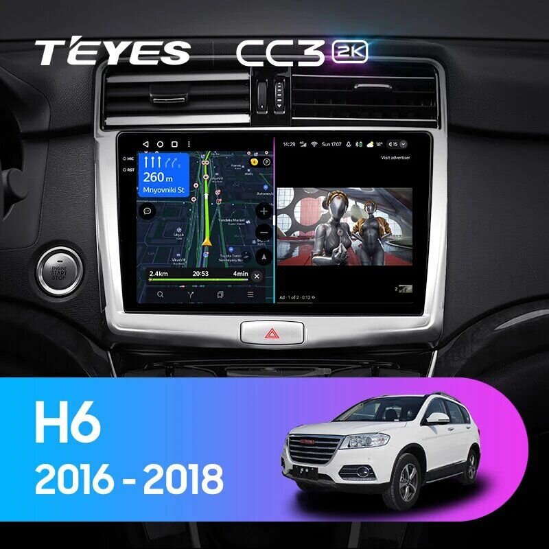 Магнитола Teyes CC3 2K 6-128 Haval H6 2016-2018 10.36"