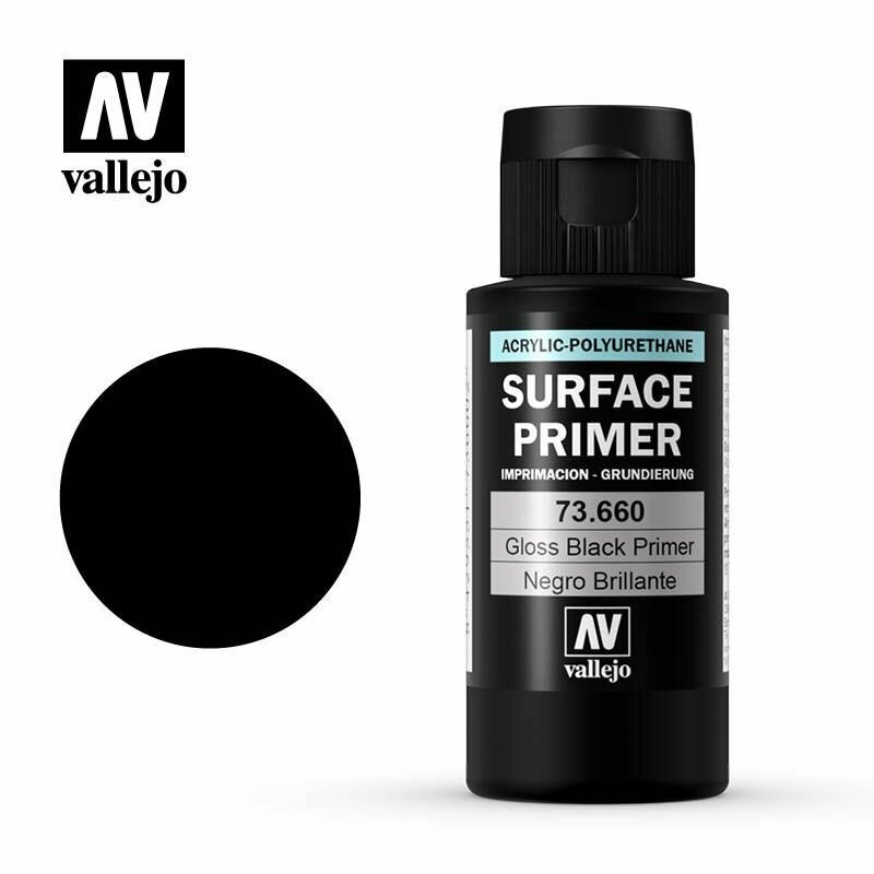 Праймер Vallejo Metal Color Gloss Black Primer 60мл.