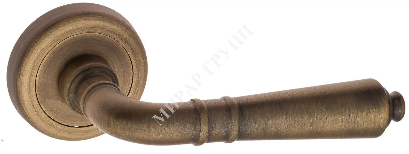 Дверная ручка Fratelli "TOSCANA" D1 на круглой розетке матовая бронза