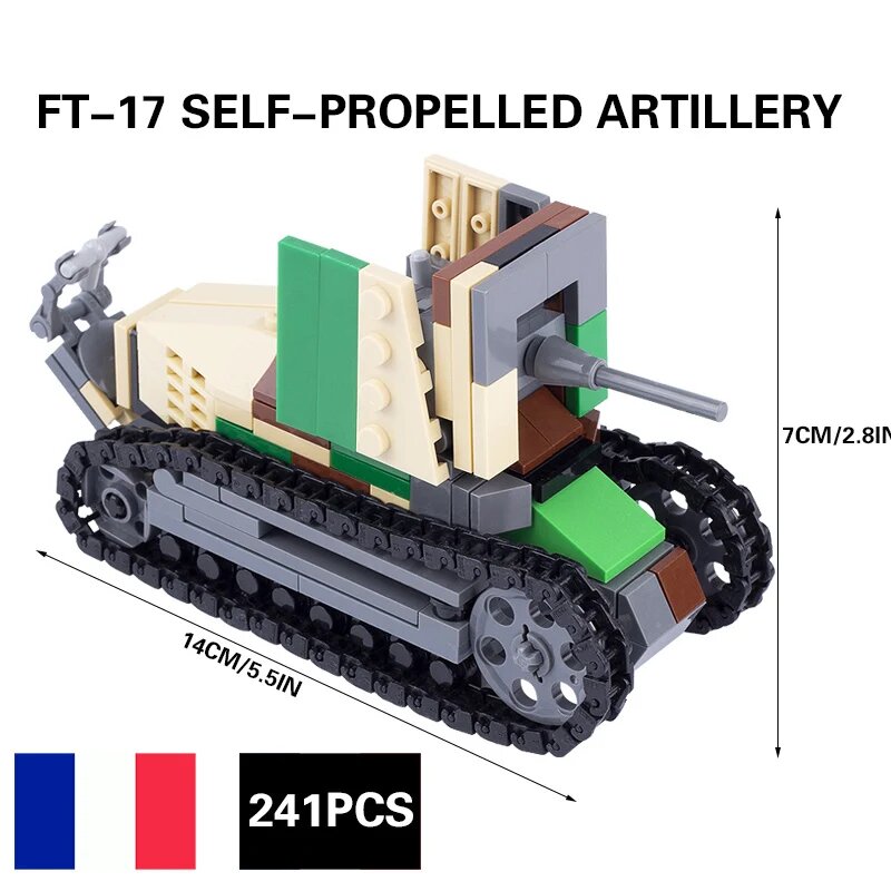 FT-17 Самоходная артиллерия, 241 детали, Цвет: Artillery vehicle