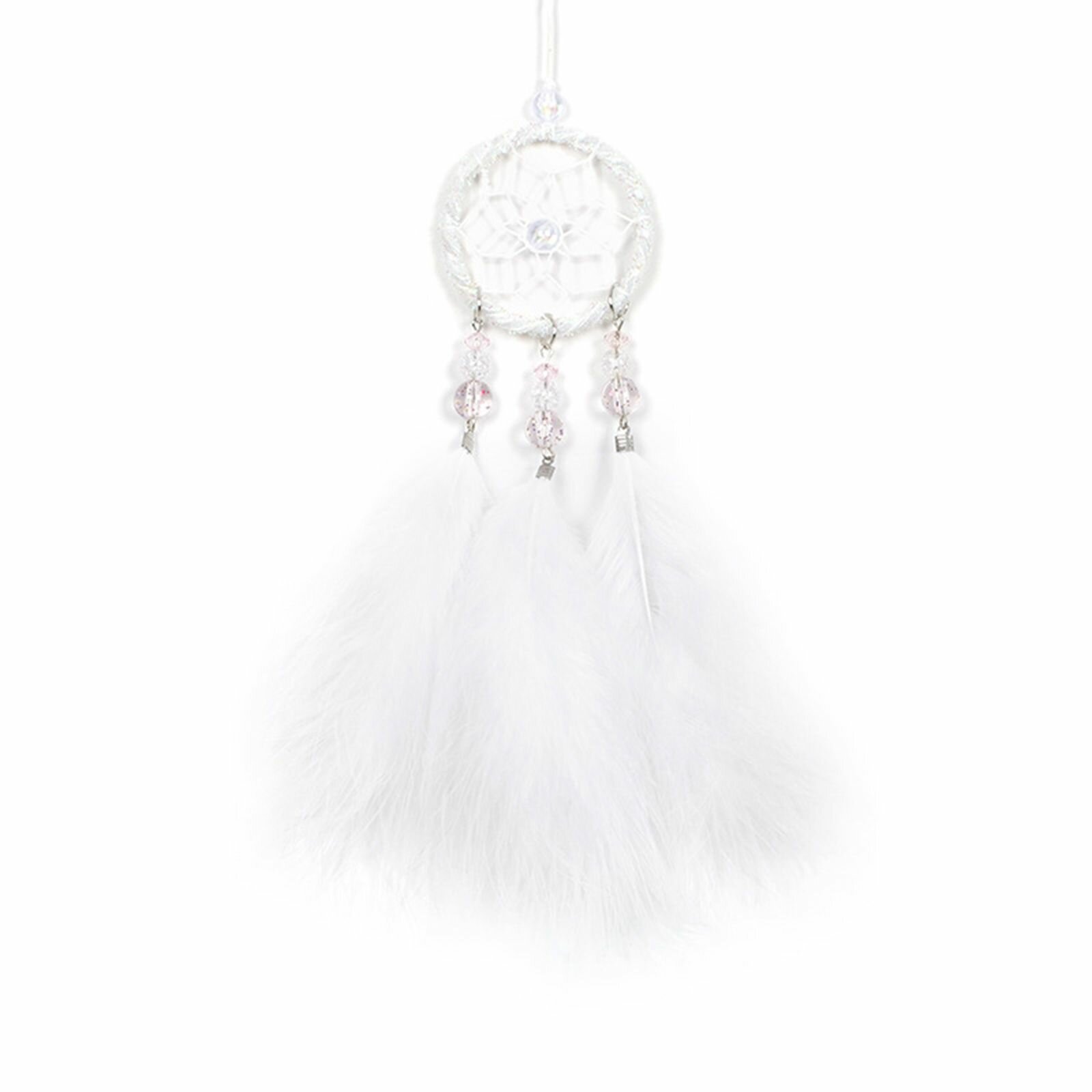 Ловец снов с перьями и бусинами, Белый