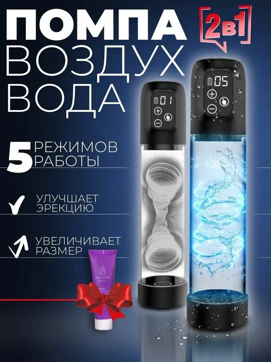 Мастурбатор вакуумная помпа для увеличения члена и продления эрекции для мужчин, вакуумная, автоматическая.