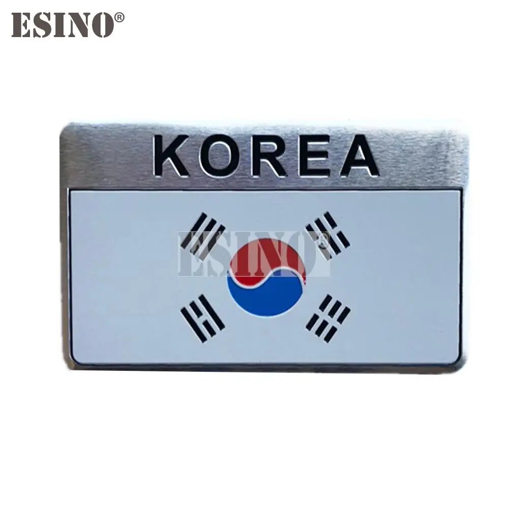 Стайлинг автомобиля, Национальный Флаг Южной Кореи, 3D металлический хромированный Style 1
