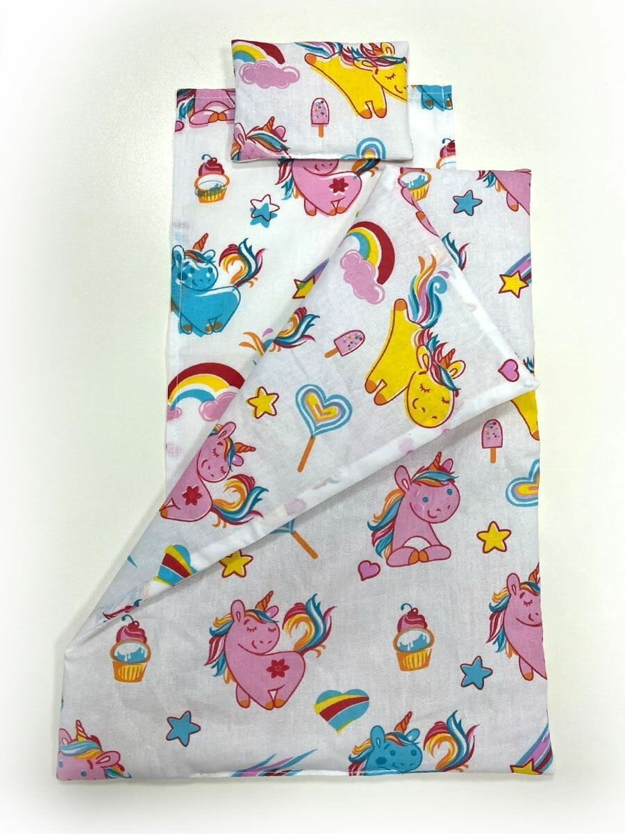 Комплект постельного белья для кукол до 41 см.