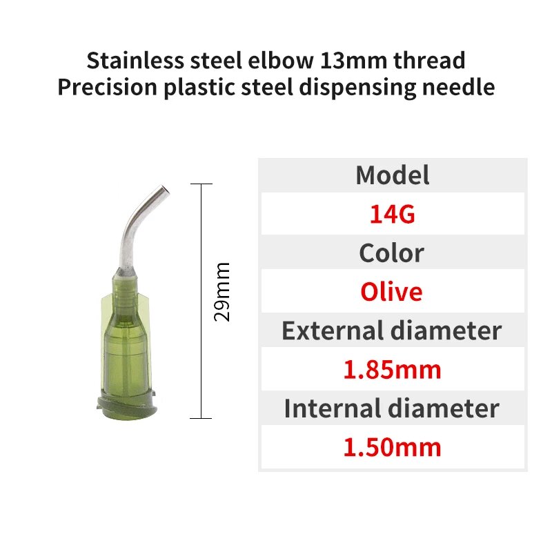 Дозирующие иглы из нержавеющей стали 14G-27G 20 шт. 14G 20Pcs