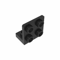 Черная угловая пластина GOBRICKS 1.5x2 BOT LEGO 99207