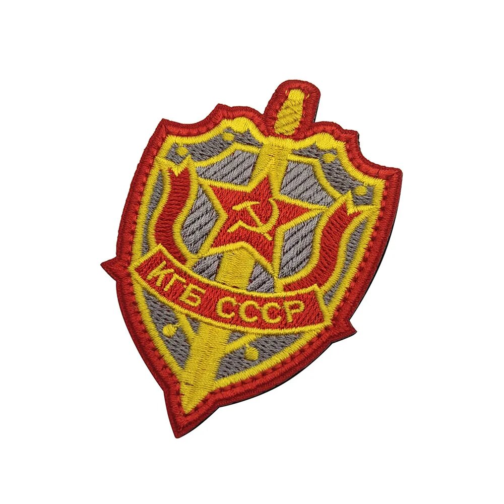 Тактический значок КГБ SNQP 8x8см Красный, 2r