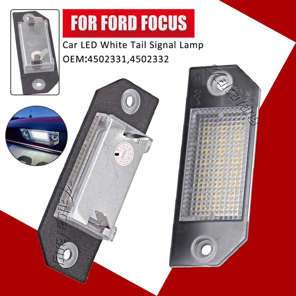 Для Ford Focus C-MAX MK2 2003-2008 12 В освещение номерного знака автомобиля 24 светодиодные белые индикаторные задние фонари 6 Вт без ошибок автоаксессуары