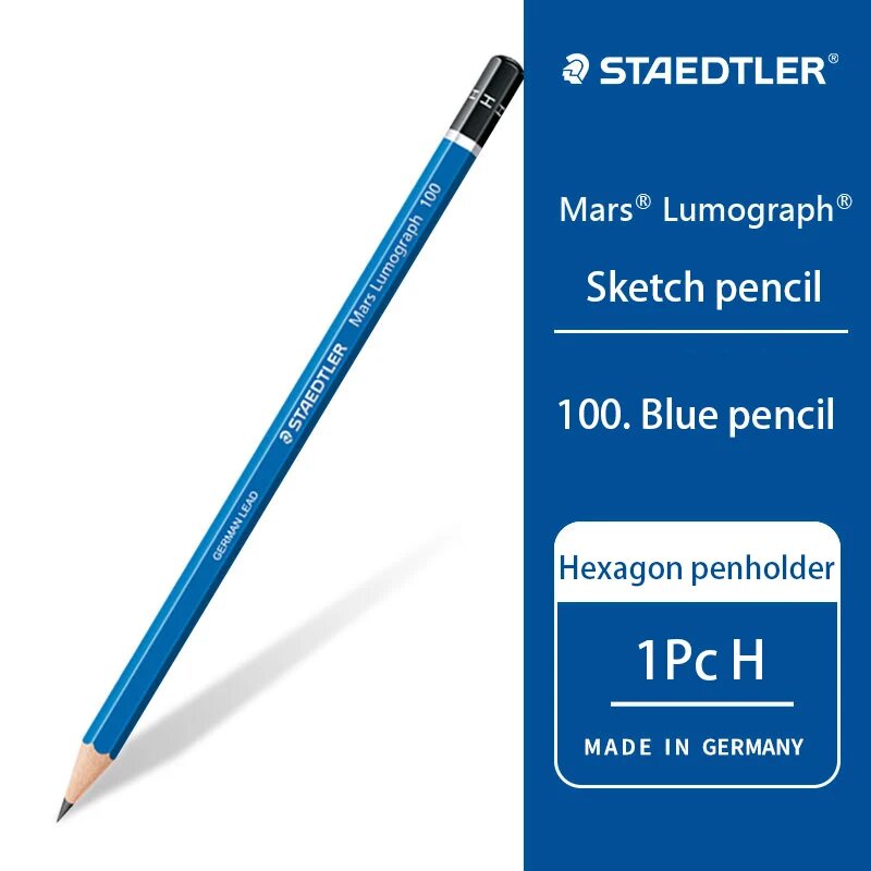 STAEDTLER 100 синий карандаш 1Pc H