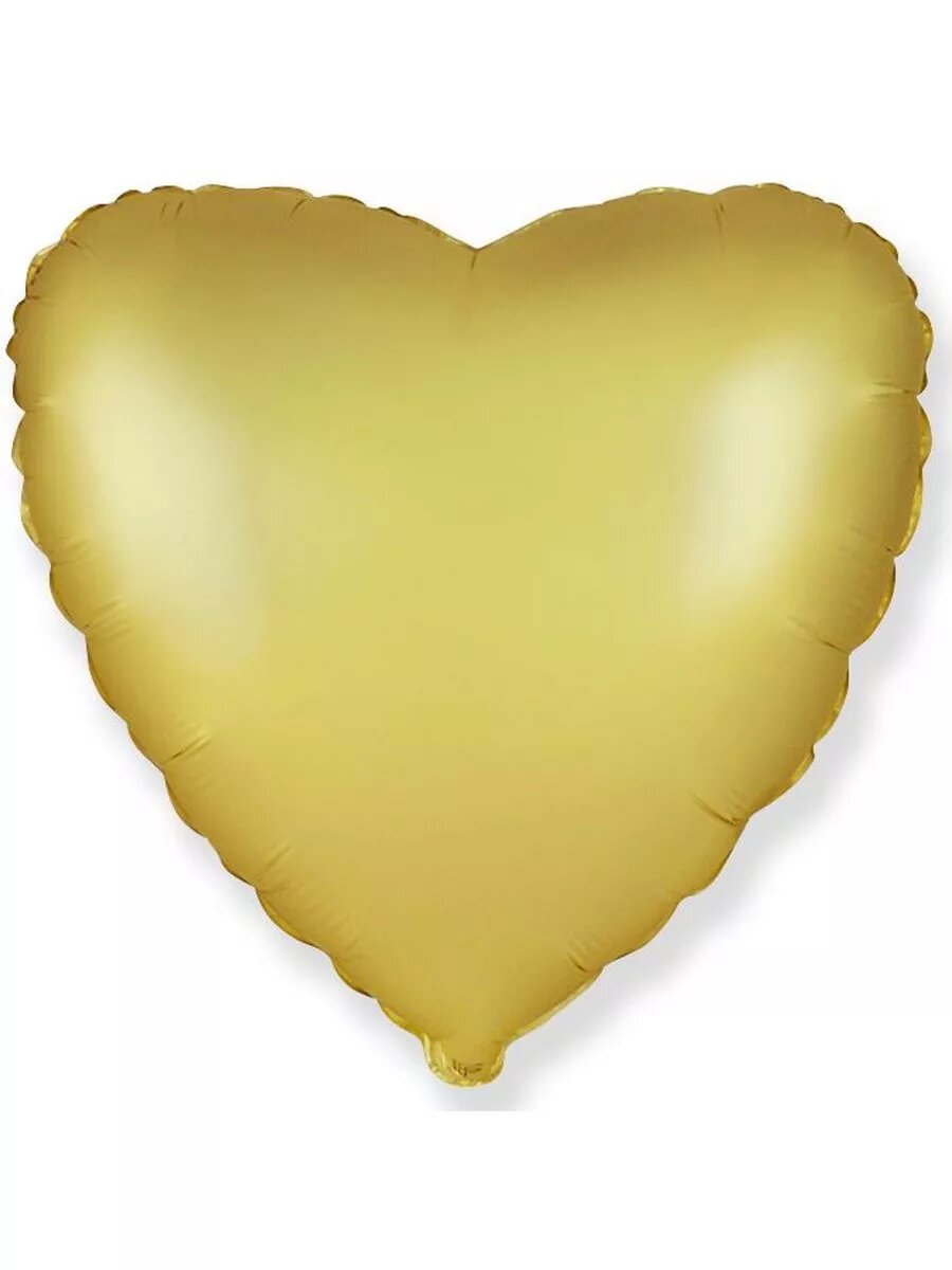 Сердце Золото сатин / Satin pastel gold, фольгированный шар (18"/46 см ) 1 шт. / FLEX METAL, Испания