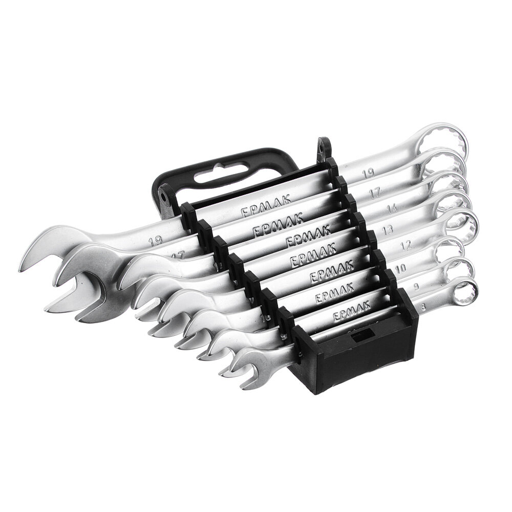 Набор ключей рожково-накидных ермак 8-19 мм, 8 предметов