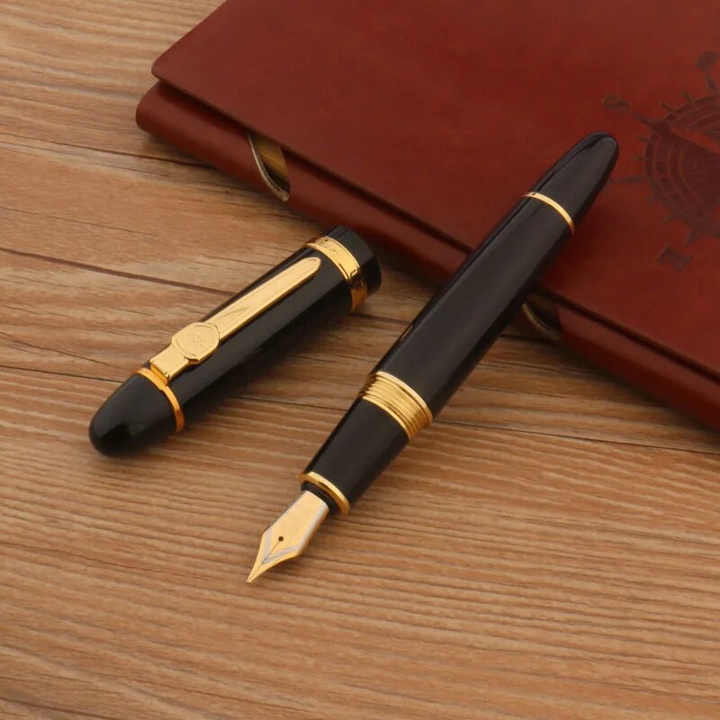 JINHAO 159 перьевая ручка золотая ЭФ, черный