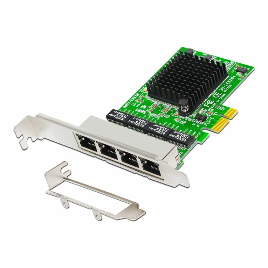 PCI-Express Card PCIE X1 до 4 порта RJ45 1000 Мбит / с Ethernet Адаптер LAN