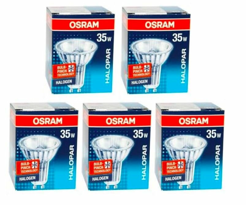Лампочка Osram Halopar 16 ALU 64820 FL (Германия) 35w 230v GU10 галогенная теплый белый свет (5 шт.)