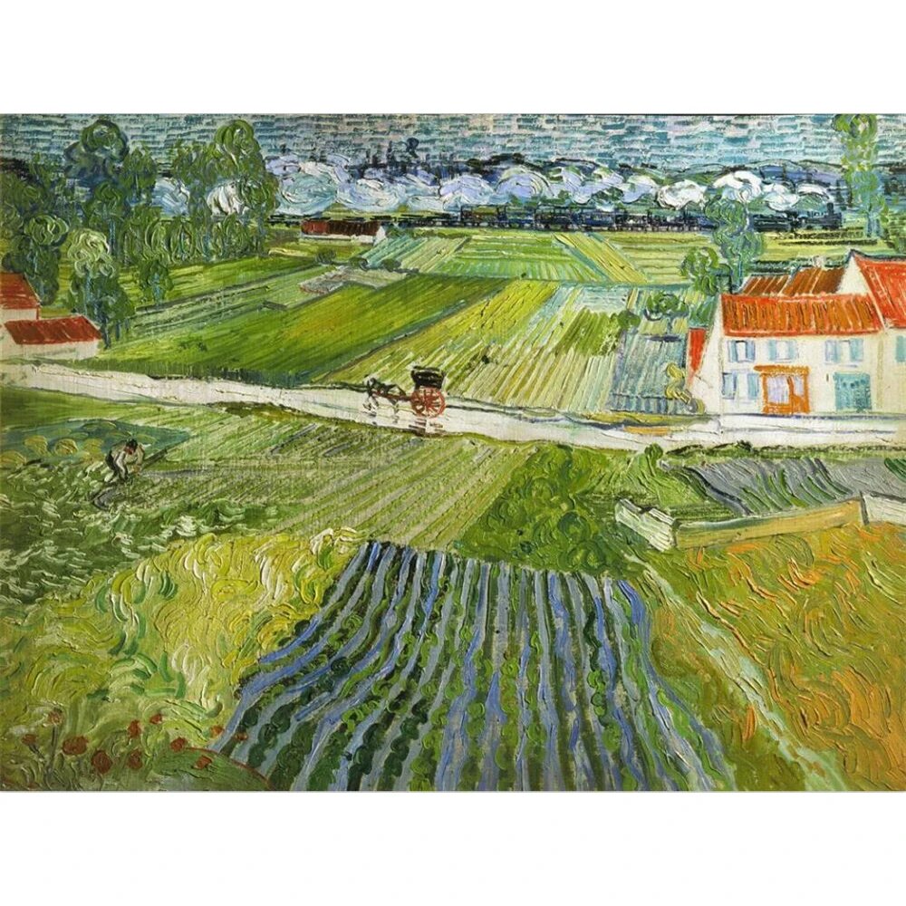 Вышивка крестом "Пейзаж Ван Гог", 40x50 см, хлопок