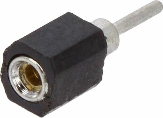 Панелька CONNFLY DS1002-01-1*1V13-JK SIL PIN 1 Шаг 2,54мм прецизионная THT позолота 1 шт