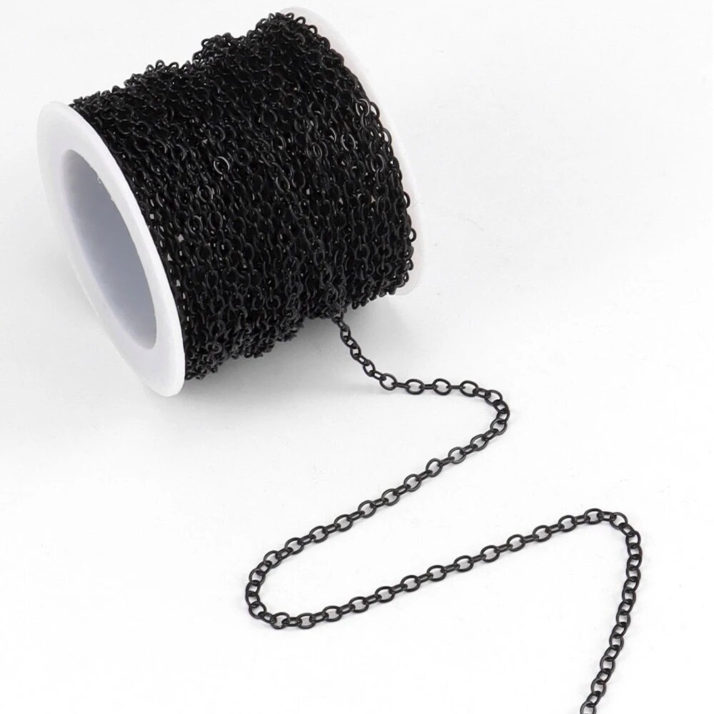 Металлическая цепочка для украшений Aogue 10 м Черный, 2.5mm 10Meters, Black
