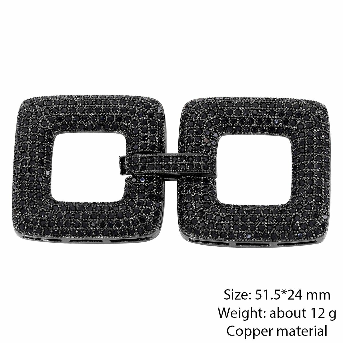 Застежки для браслетов Juya с кубическим цирконием Черный, Black