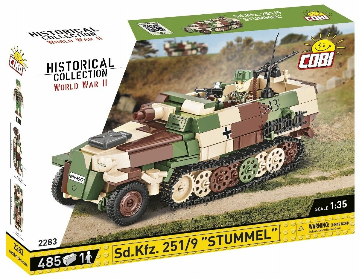 Конструктор пластиковый Cobi SD.KFZ. 251/9 STUMMEL - Сборная модель Бронитранспортер 485эл. - Коби 2283