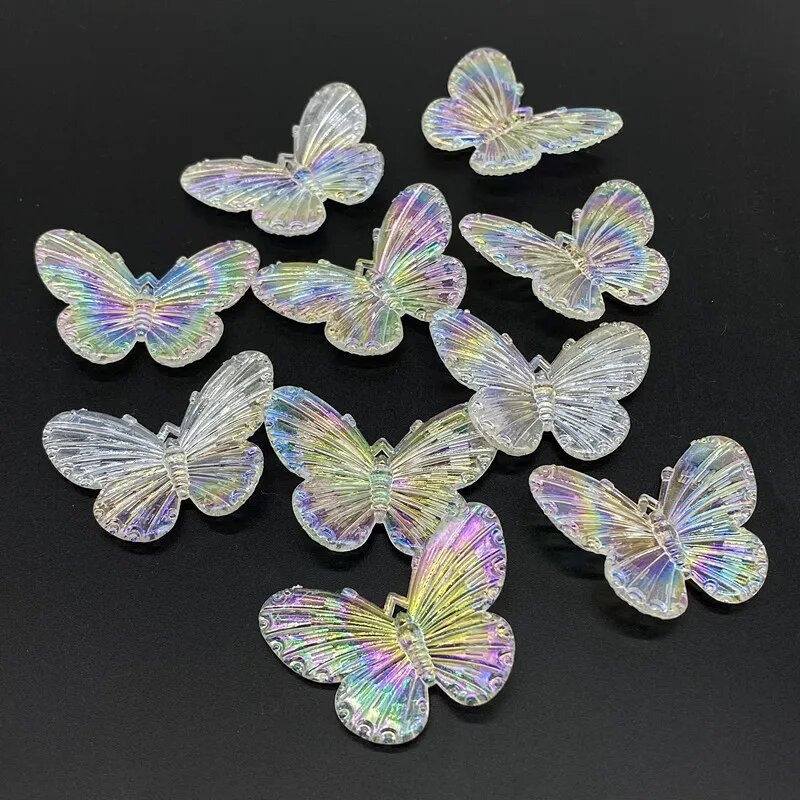 10шт Акриловые бабочки-бусины, Цвет: 04, Диаметр Изделия: 10PCS