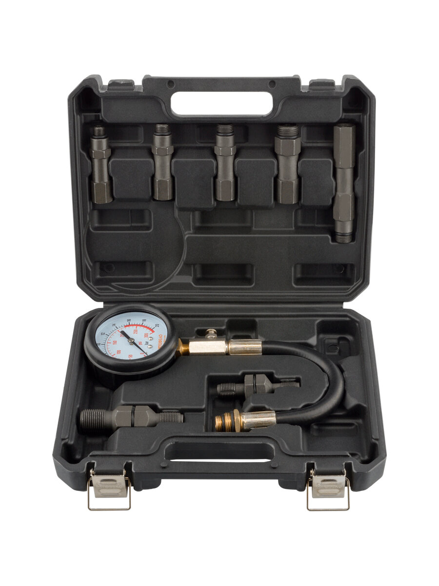 Компрессометр бензиновый с резьбовыми адаптерами 8 предметов АвтоDело