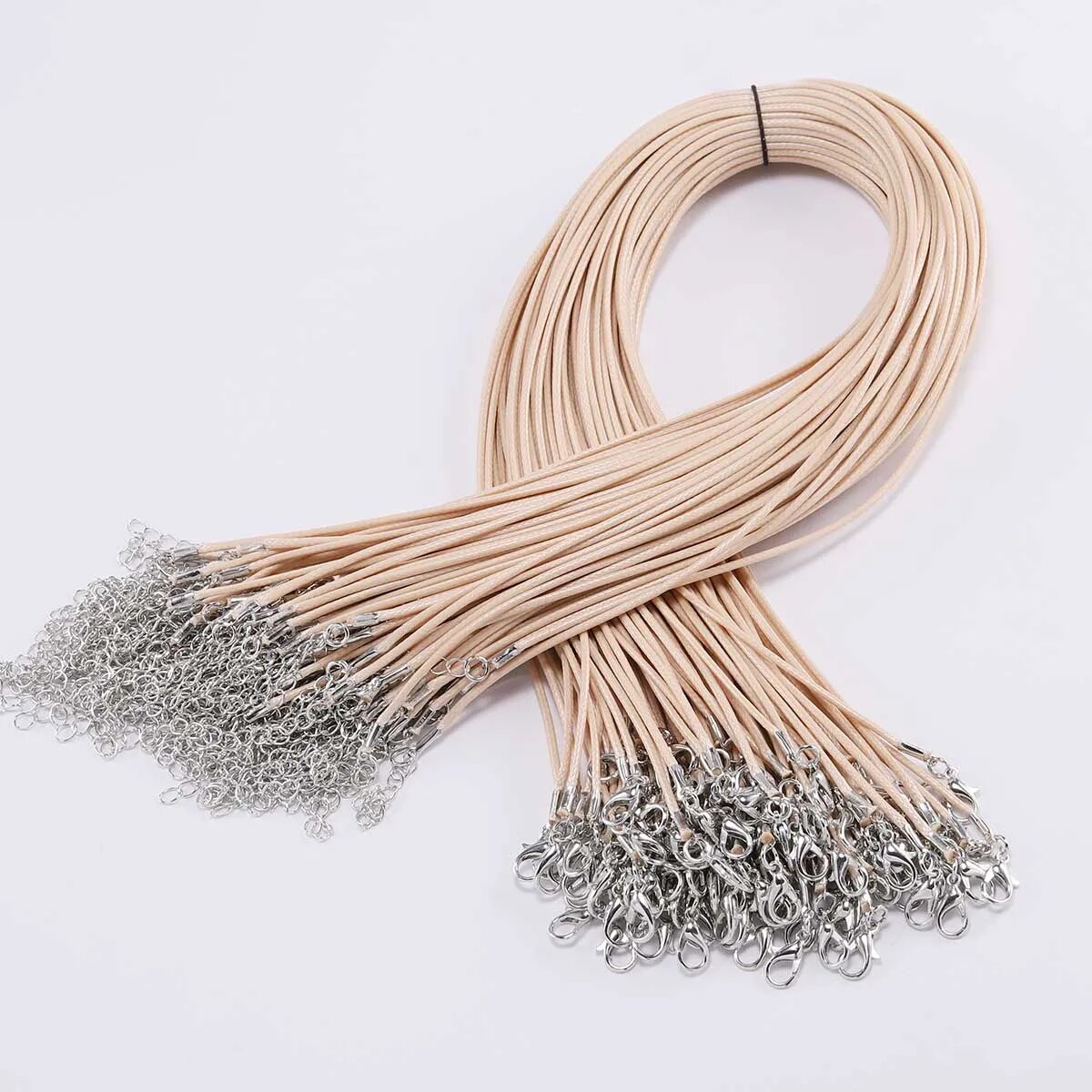 Кожаные плетеные шнурки AGCFABS 1,5 мм 20 шт Khaki