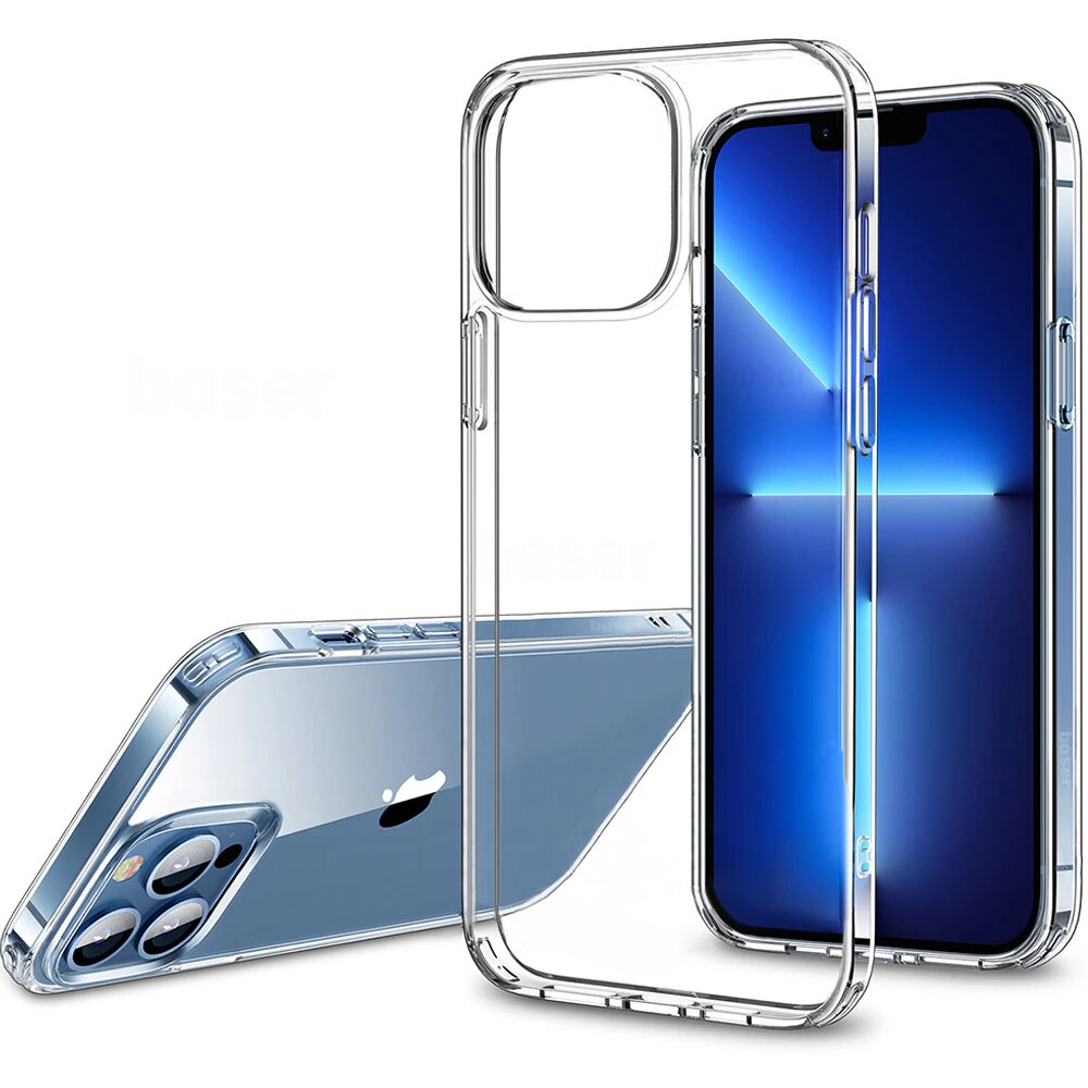 Чехол Clear Case пластиковый для iPhone 13 Pro 6.1", прозрачный