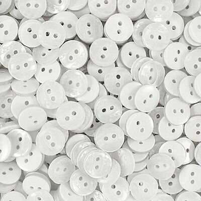 Пуговицы рубашечные пластиковые №А-152 20L 05 белый 1/250шт.
