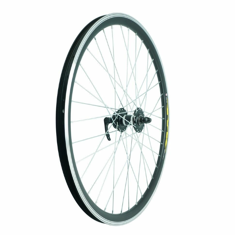 Колесо 27,5" переднее, обод двойной алюм. алюм. втулка с пром. подшипниками, эксцентрик