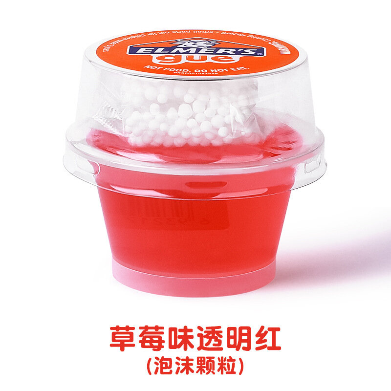 Набор хрустальной глины, прозрачный красный, со вкусом клубники, с частицами пены