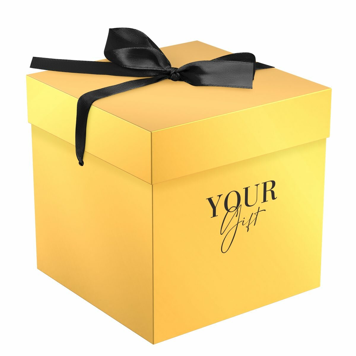 Коробка складная подарочная MESHU "Gold" (15x15x15см), с лентой (MS_62561)