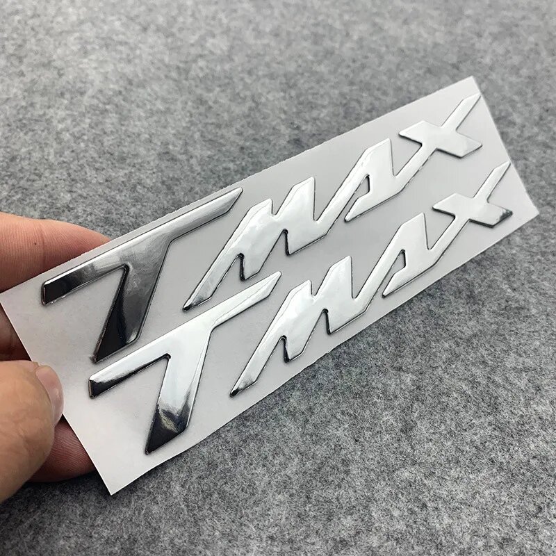2шт. 3D логотип TMAX серебряный наклейка для Yamaha TMAX 500 530