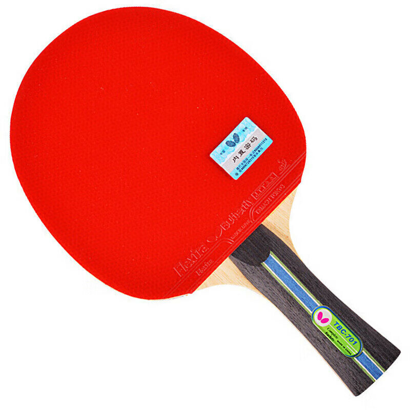 Ракетка Butterfly 701 Table Tennis Racket, Penhold Grip, цвет красный, черный