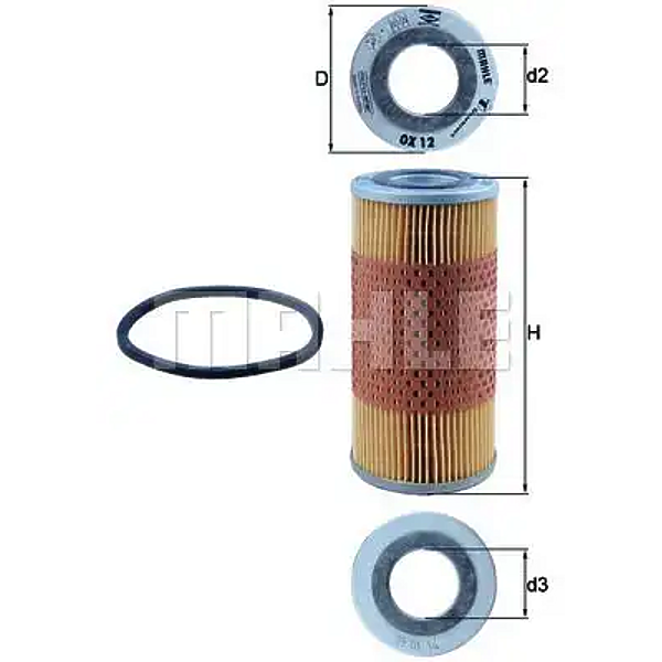 MAHLE/KNECHT OX 12D фильтр масляный