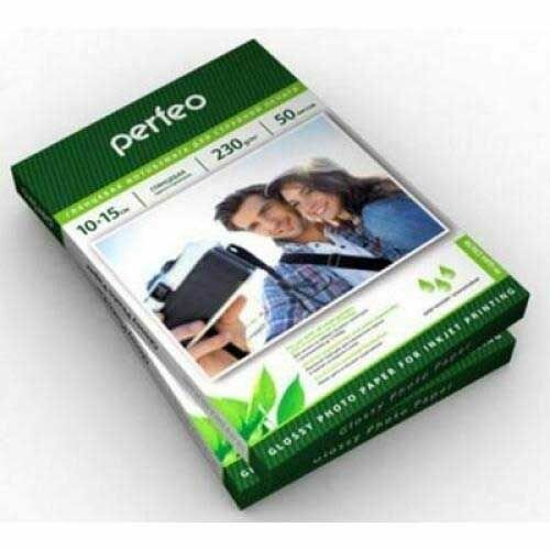 Фотобумага Perfeo размер 10x15 см, плотность 230 г/м2, глянцевая, 50 листов в упаковке